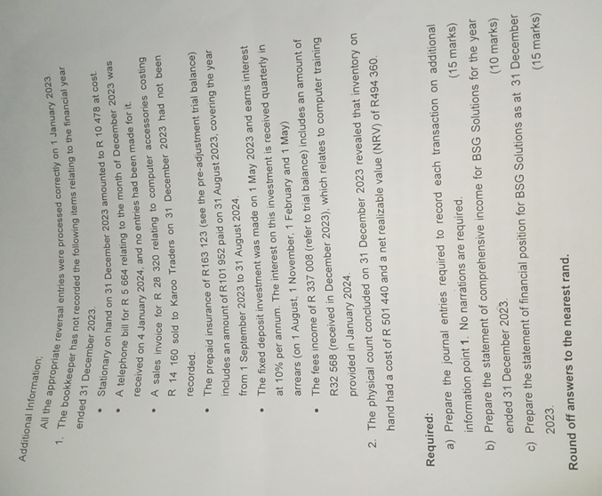 Solved Additional Information;All the appropriate reversal | Chegg.com