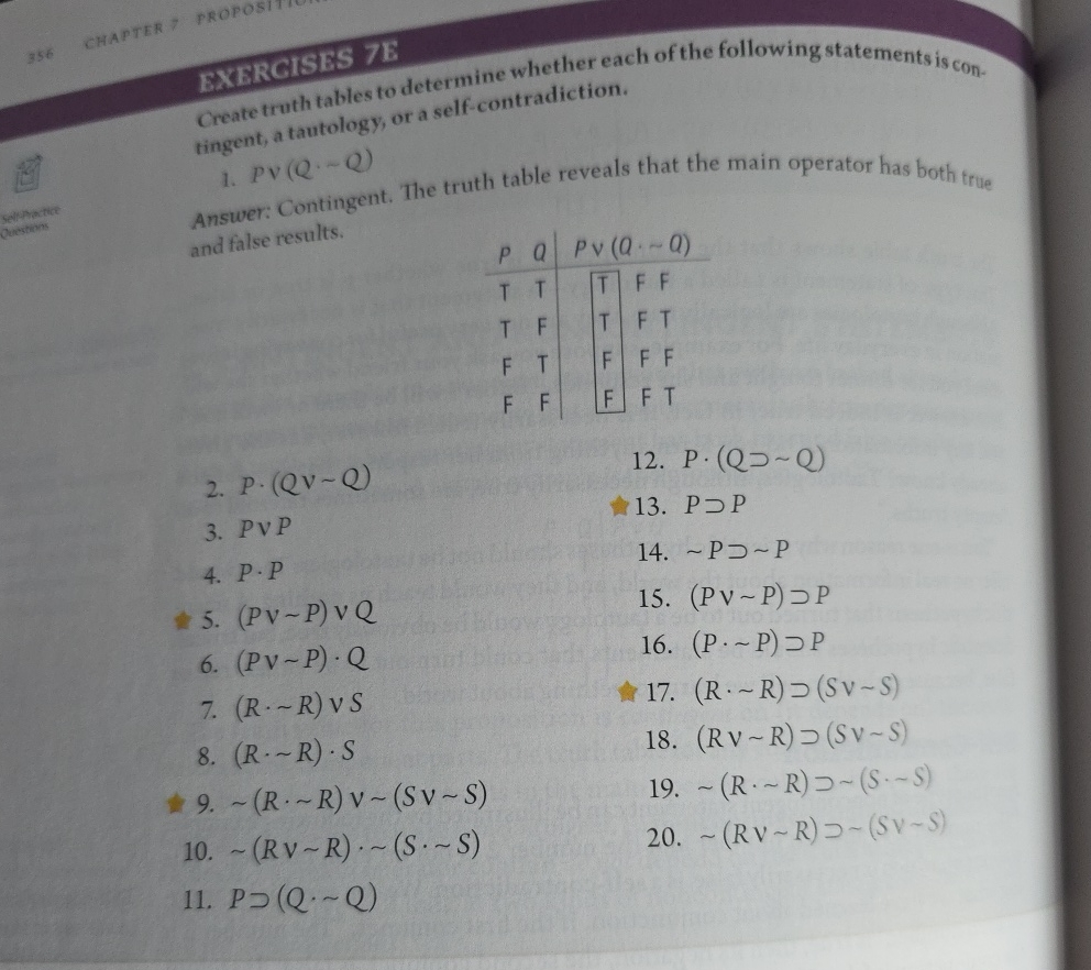 Solved BABRCISLSCreate truth tables to determine whether | Chegg.com