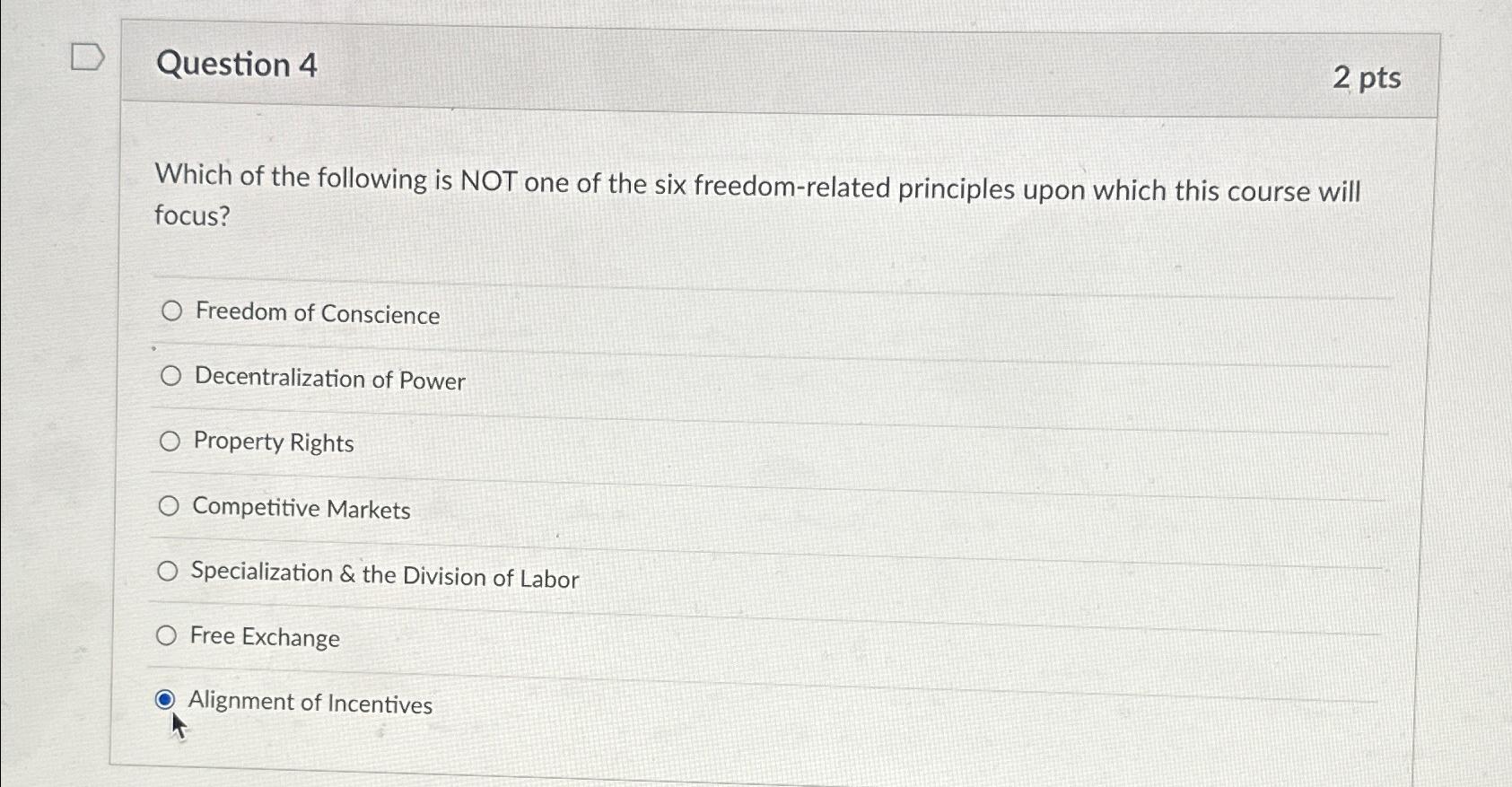 Solved Question 42 ﻿ptsWhich of the following is NOT one of | Chegg.com