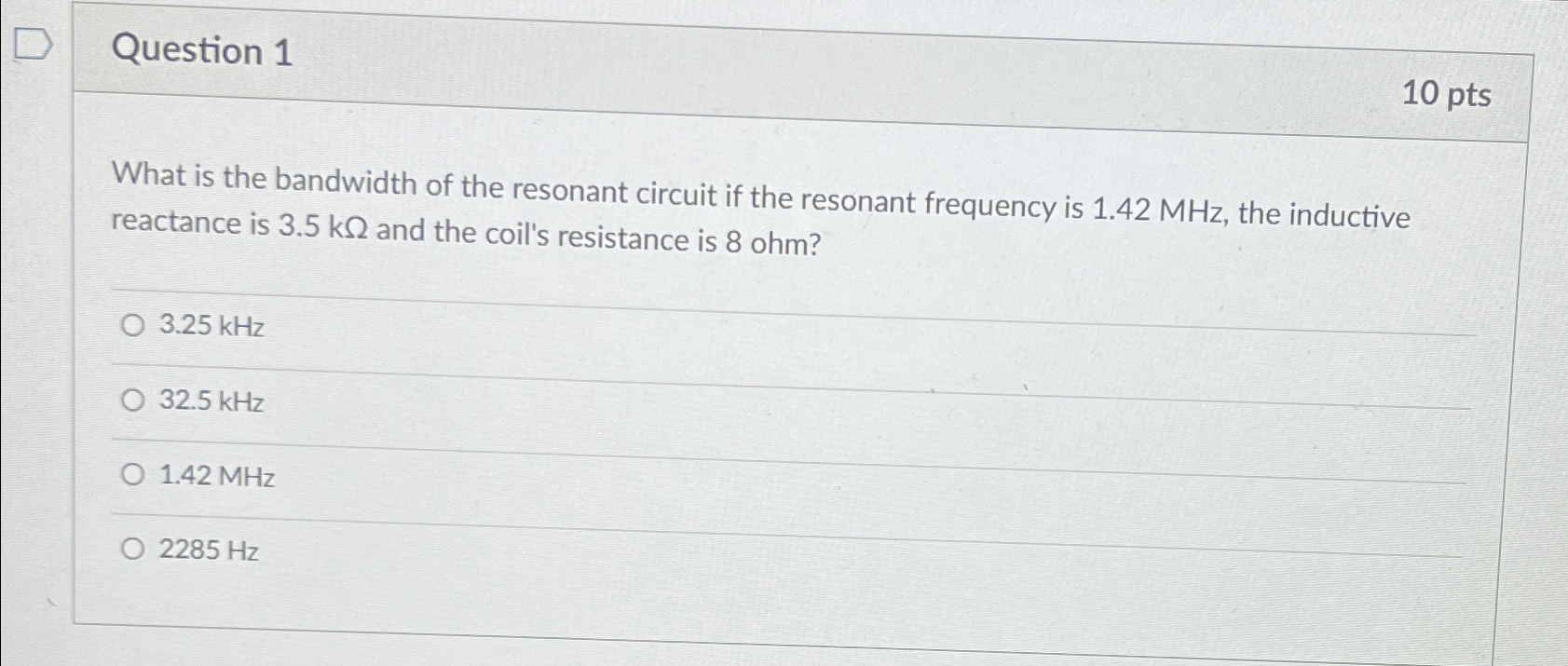 Solved Question 110 ﻿ptsWhat is the bandwidth of the | Chegg.com