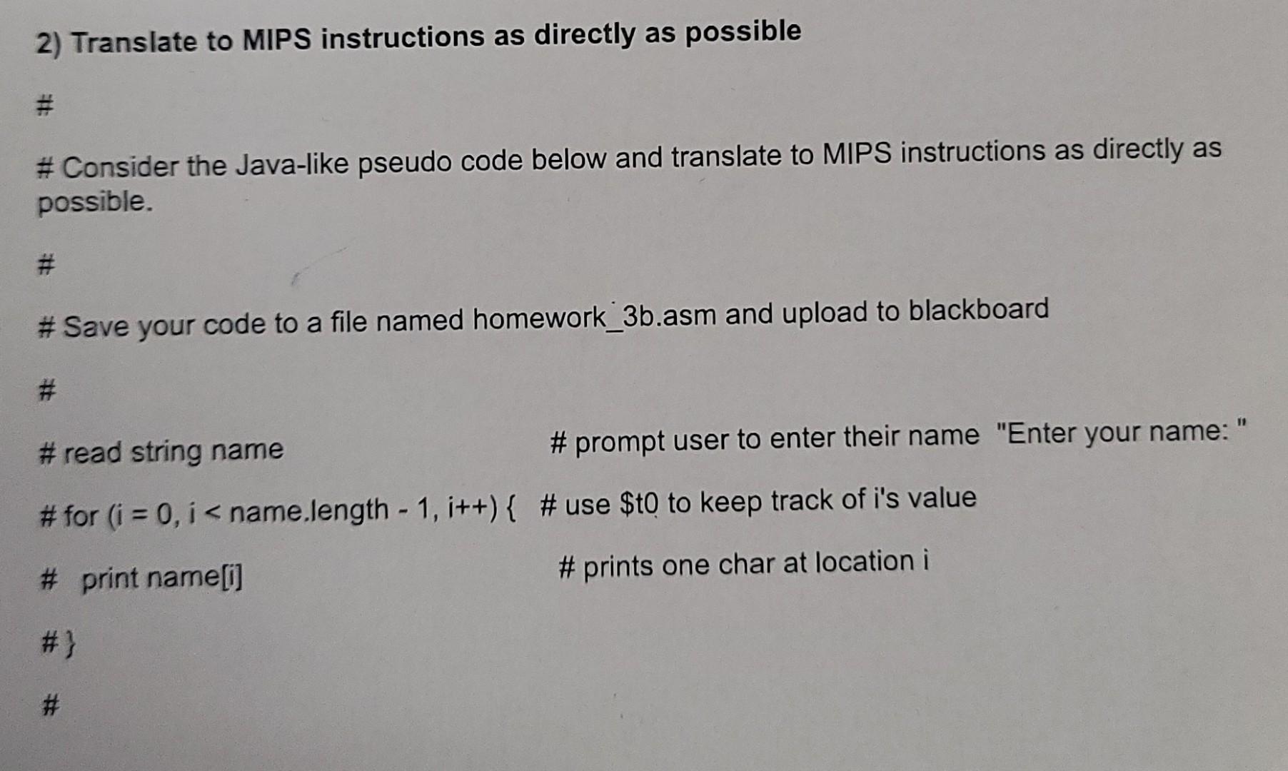 Solved 2) Translate to MIPS instructions as directly as | Chegg.com