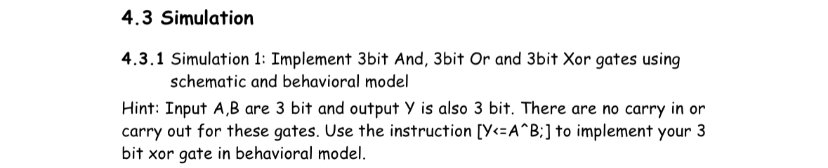 4.3 ﻿Simulation4.3.1 ﻿Simulation 1: Implement 3bit | Chegg.com