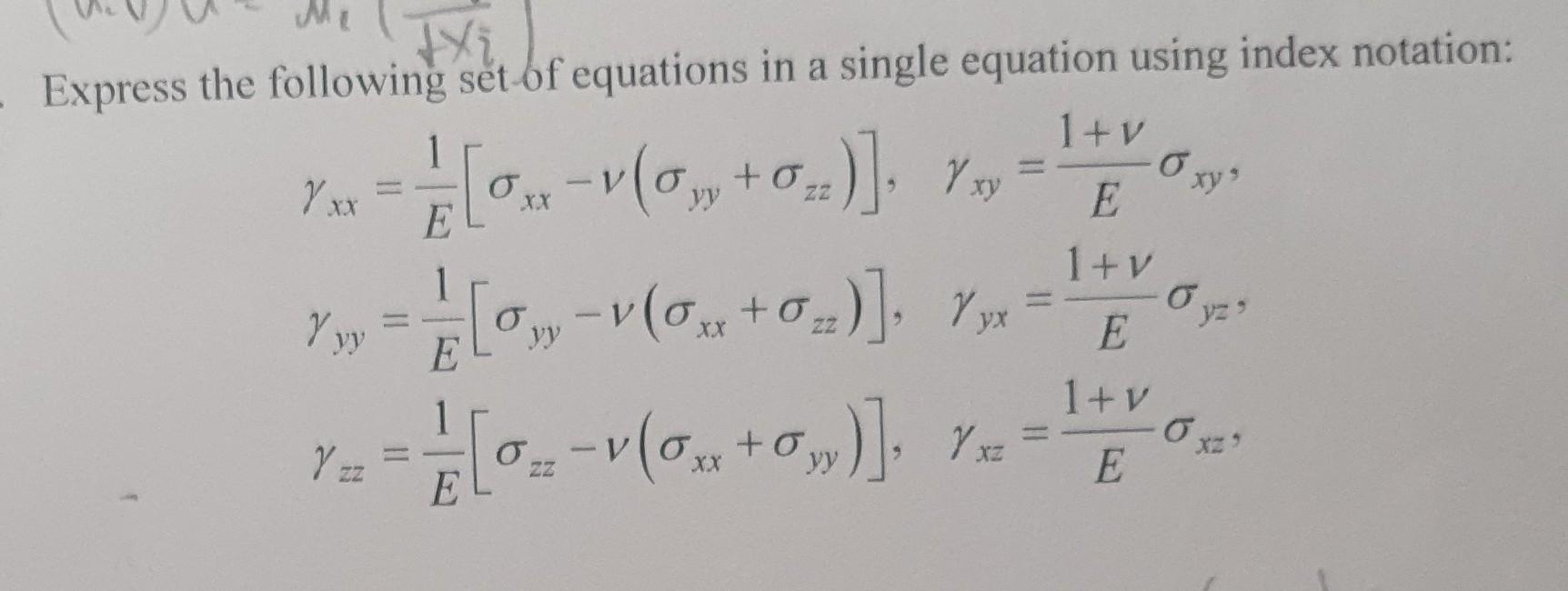 Solved Express the following set of equations in a single | Chegg.com Solved Express the following set of equations in a single | Chegg.com