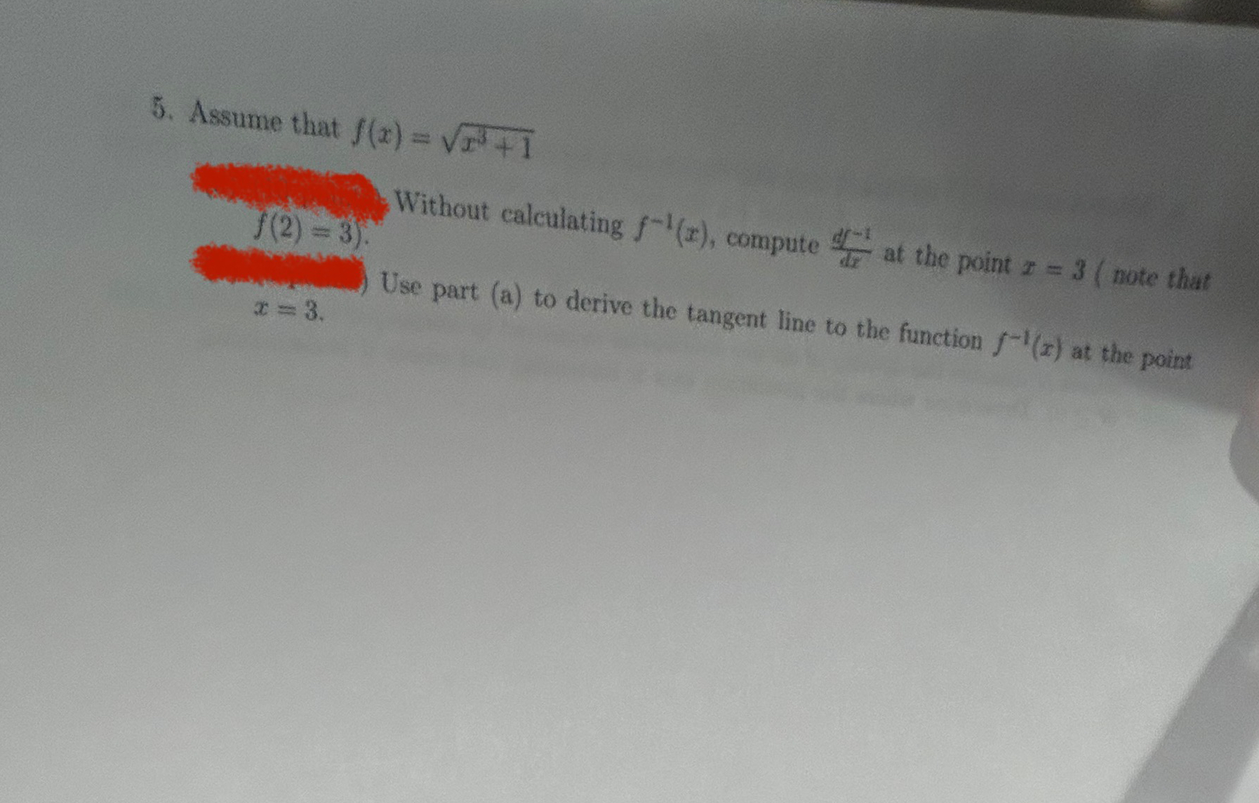 Solved Assume that f(x)=x3+12Without calculating f-1(x), | Chegg.com