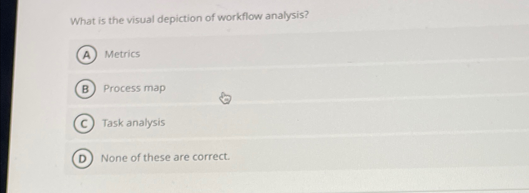 Solved What is the visual depiction of workflow | Chegg.com