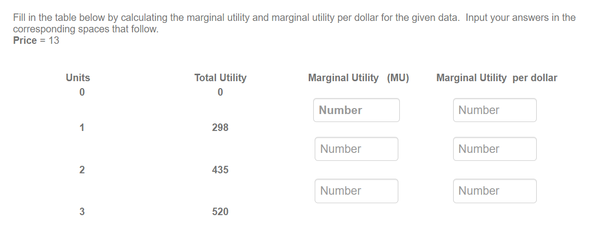 Solved Fill in the table below by calculating the marginal | Chegg.com