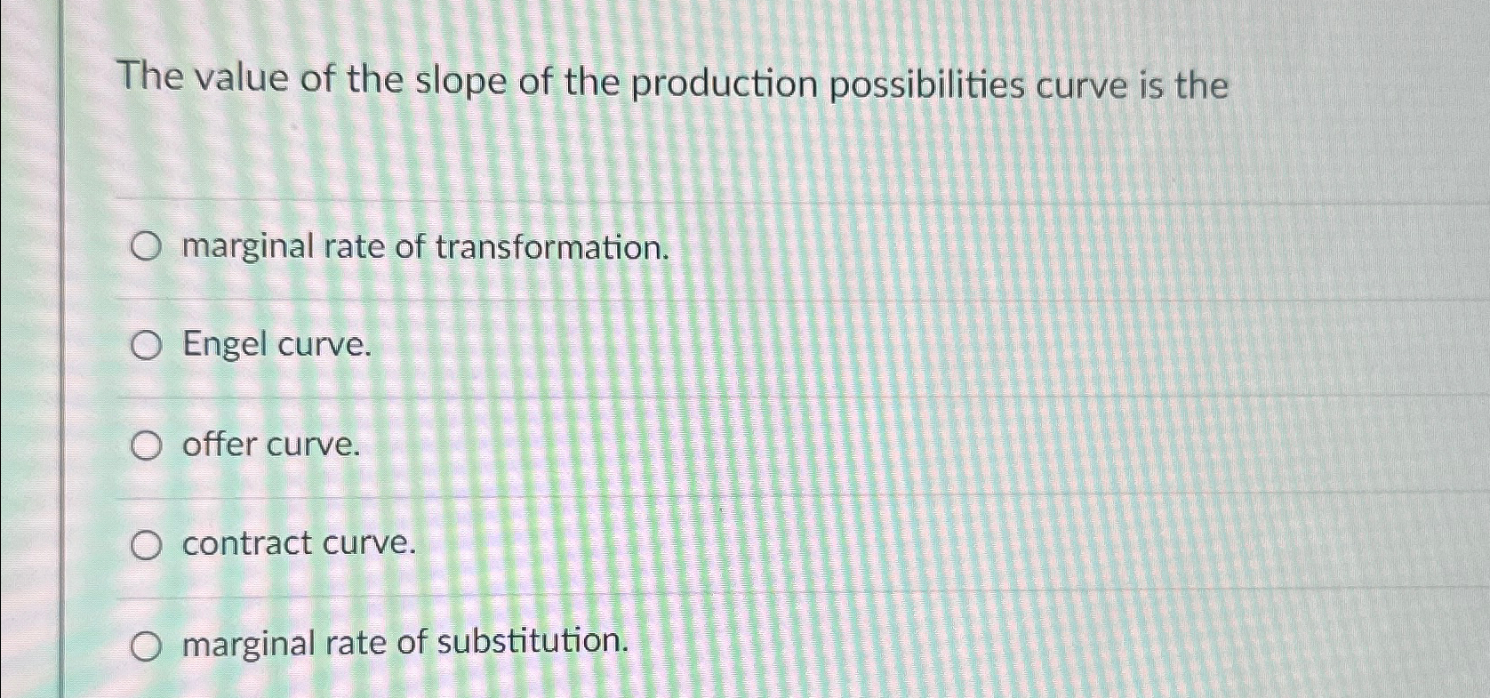 Solved The value of the slope of the production | Chegg.com