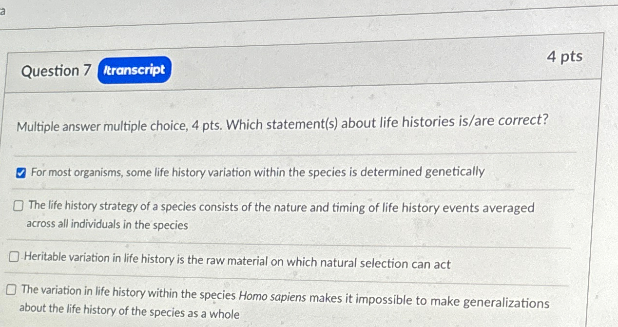Solved Question 74ptsMultiple answer multiple choice, 4 | Chegg.com