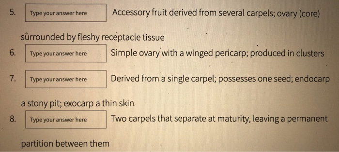 Solved Match the description with its categorization as a | Chegg.com