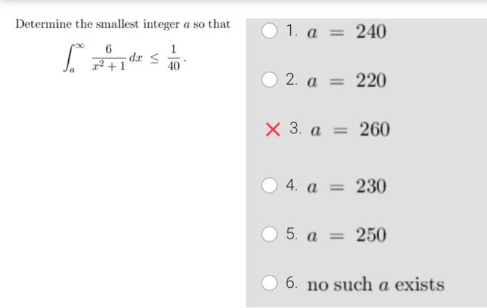 Solved Determine the smallest integer a so that 1. a=240 | Chegg.com