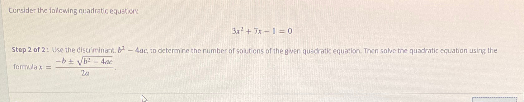 Solved Consider the following quadratic | Chegg.com