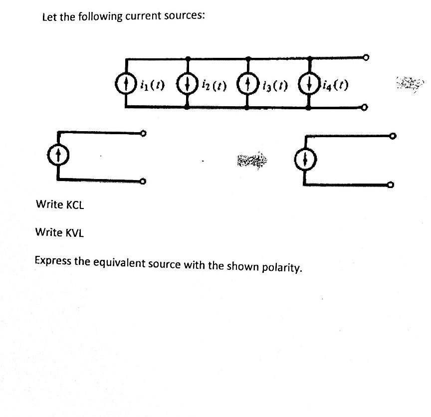 Solved Let the following current sources: Write KCL Write | Chegg.com