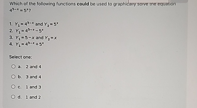 Solved Which of the following functions could be used to | Chegg.com