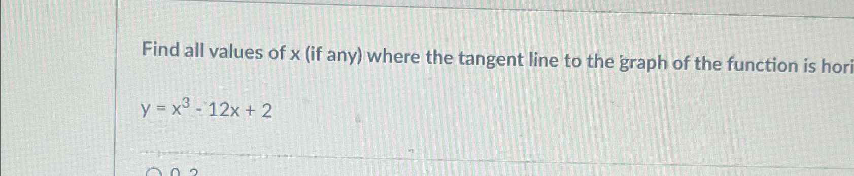 Solved Find all values of x (if any) ﻿where the tangent line | Chegg.com