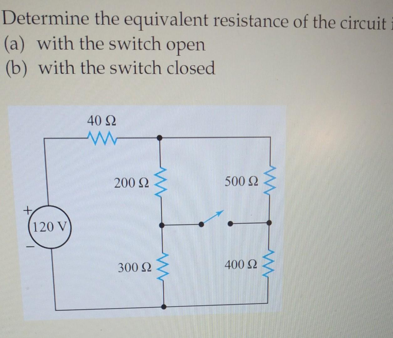 Solved Determine the equivalent resistance of the circuit | Chegg.com