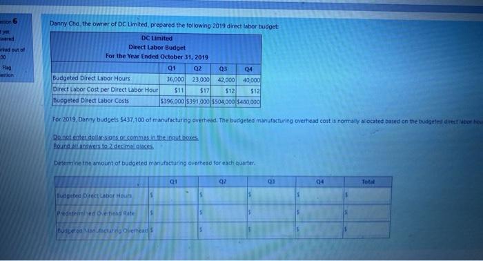 Solved Danny Coo, the owner of DC Limited, prepared the | Chegg.com