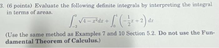 Solved ( 6 points) Evaluate the following definite integrals | Chegg.com