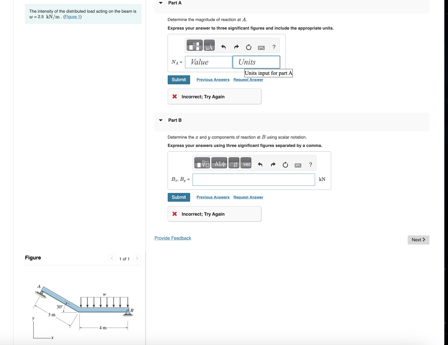 Solved The intensity of the distributed load acting on the | Chegg.com