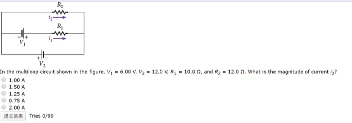 Solved In the multiloop circuit shown in the figure, V. = | Chegg.com