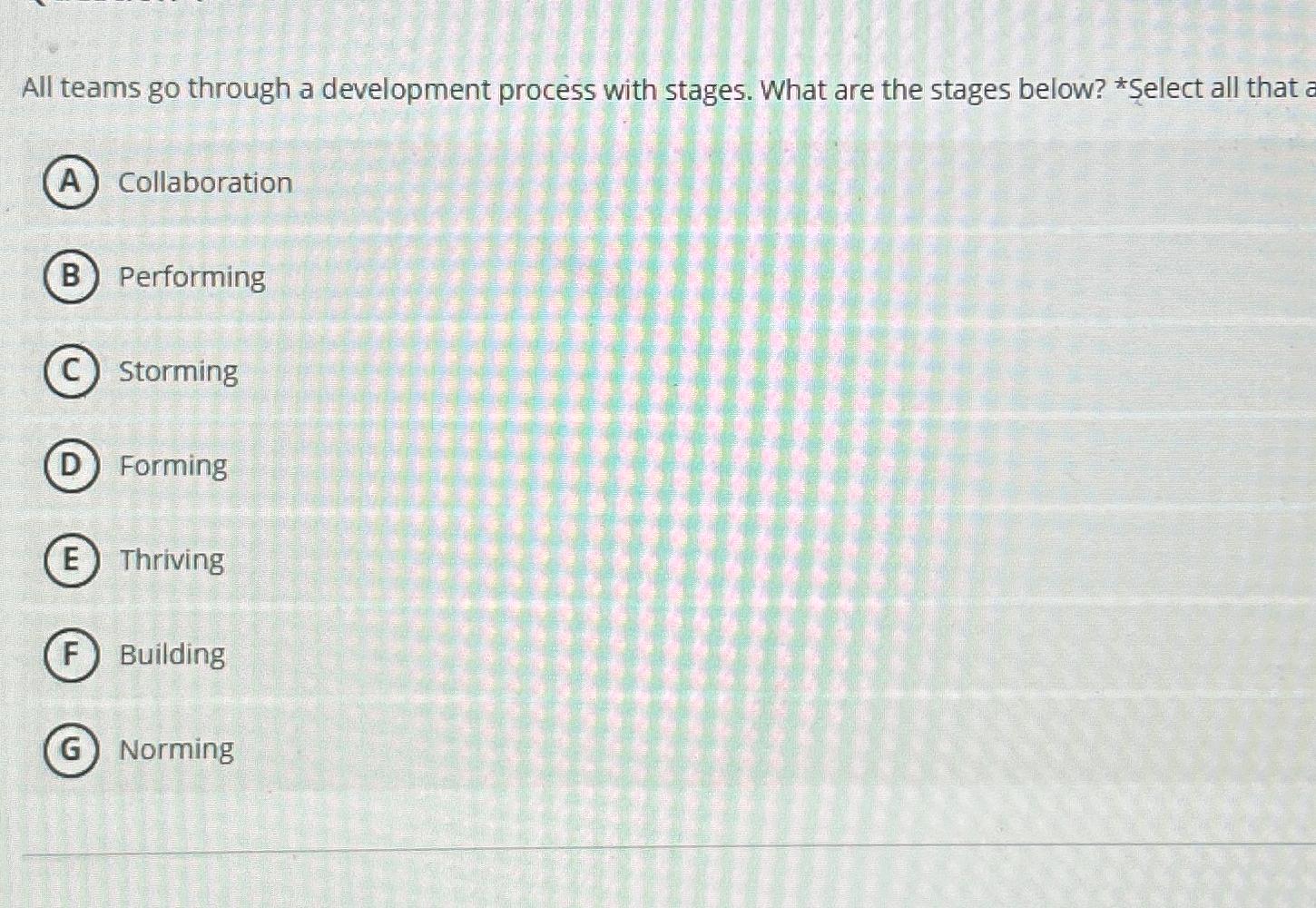 Solved All teams go through a development process with | Chegg.com