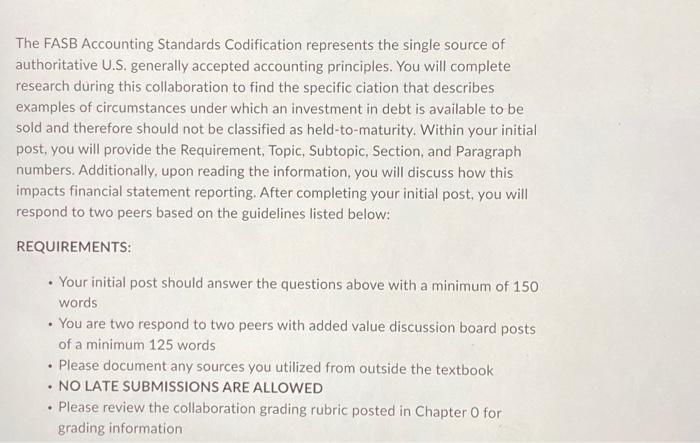 Solved The FASB Accounting Standards Codification represents | Chegg.com