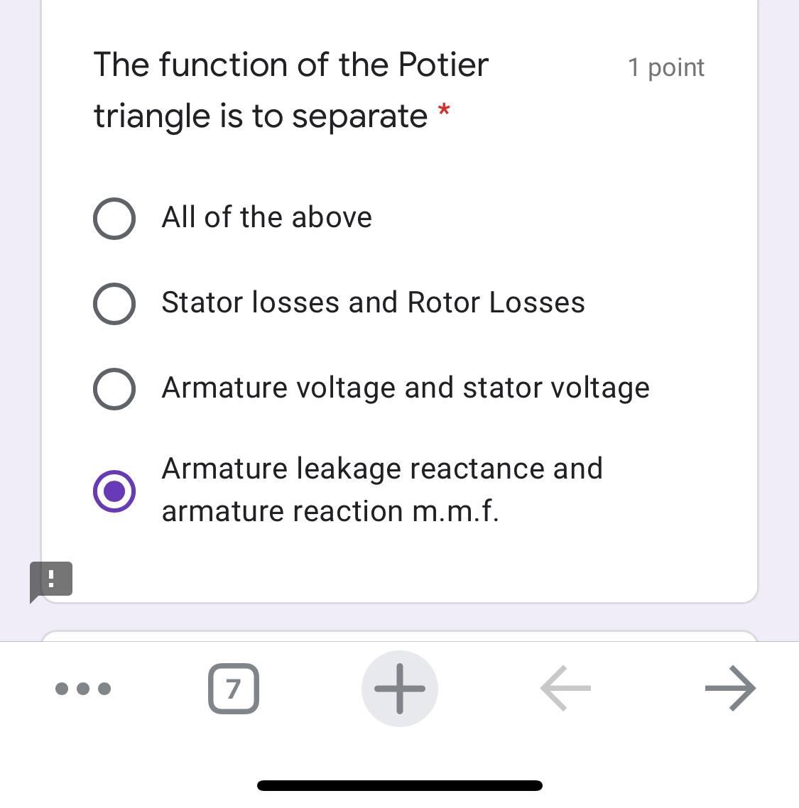 Solved The function of the Potier 1 point * triangle is to | Chegg.com