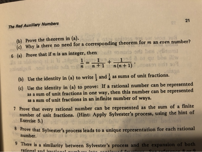 Solved 21 The Red Auxiliary Numbers 1 (b) Prove the theorem | Chegg.com