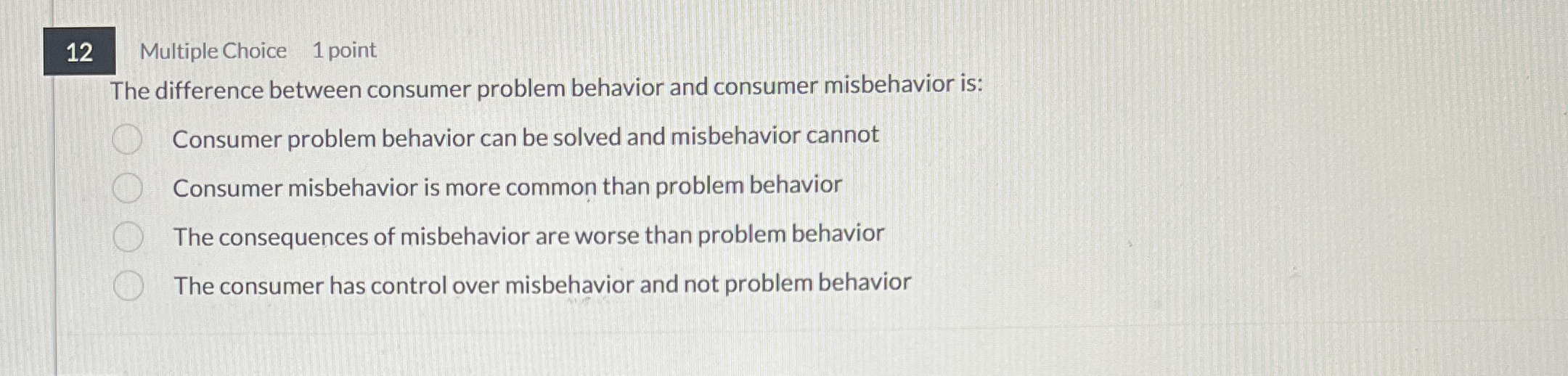 Solved 12Multiple Choice1 pointThe difference between | Chegg.com Solved 12Multiple Choice1 pointThe difference between | Chegg.com
