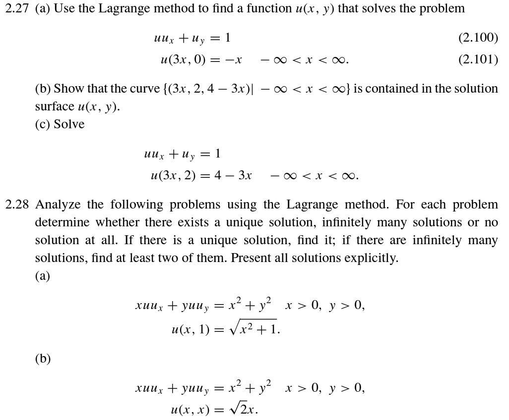 Solved 27 (a) Use the Lagrange method to find a function | Chegg.com