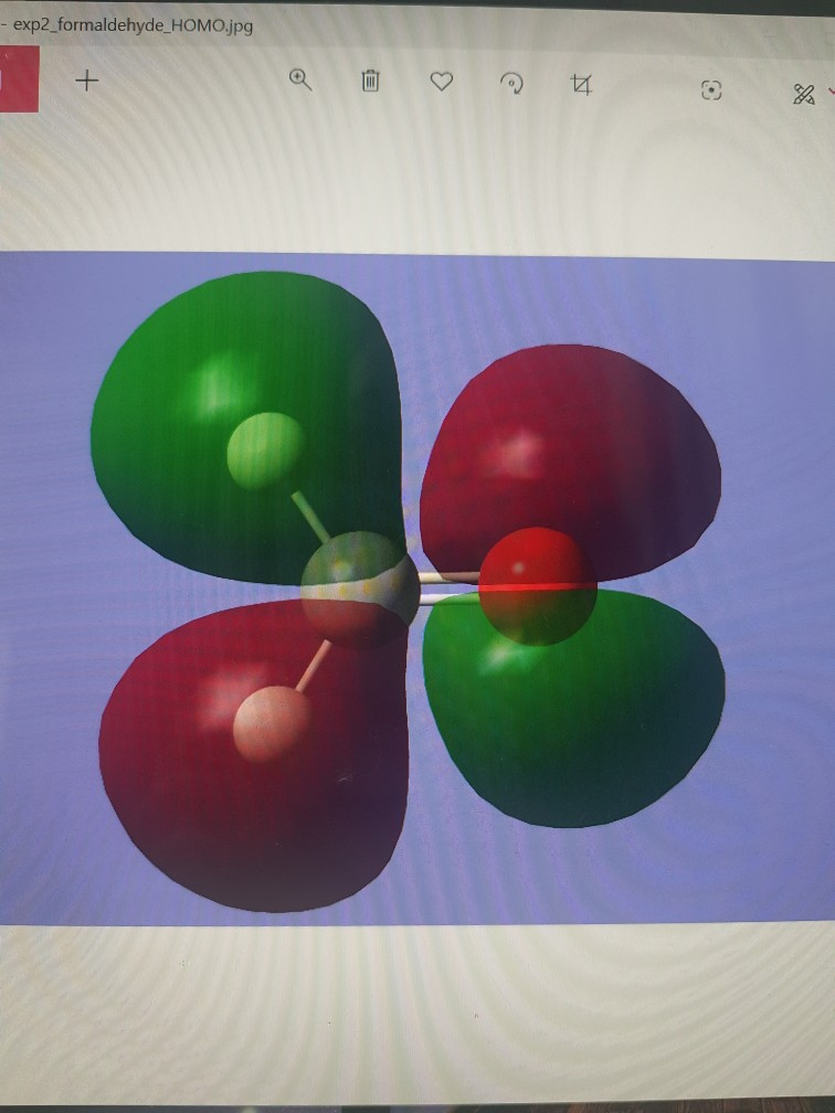 Solved - exp2_formaldehyde_HOMO.jpg + | Chegg.com