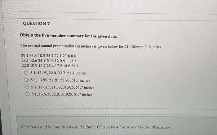 Solved Obtain the five -number summary for the given data. | Chegg.com