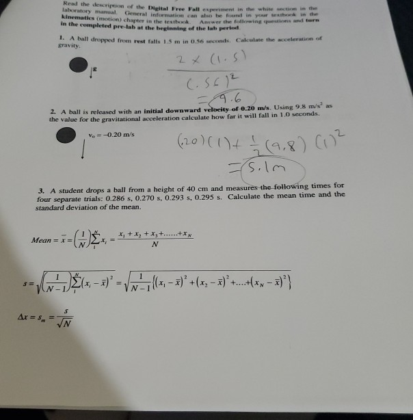 Solved Read the description of the Digital Free Fall | Chegg.com