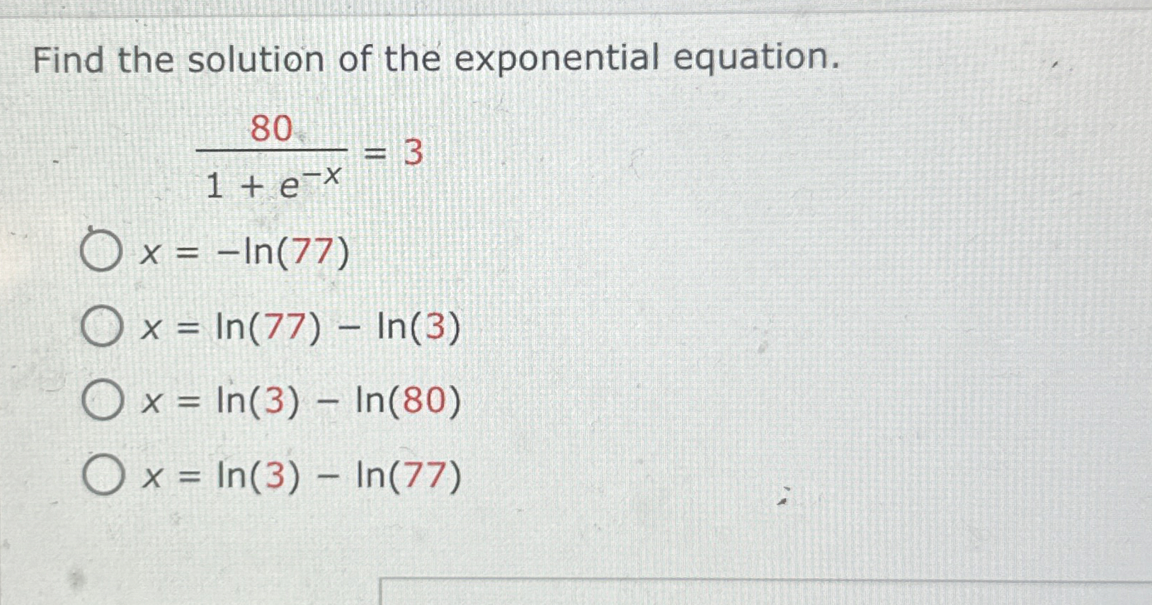 Solved Find the solution of the exponential | Chegg.com