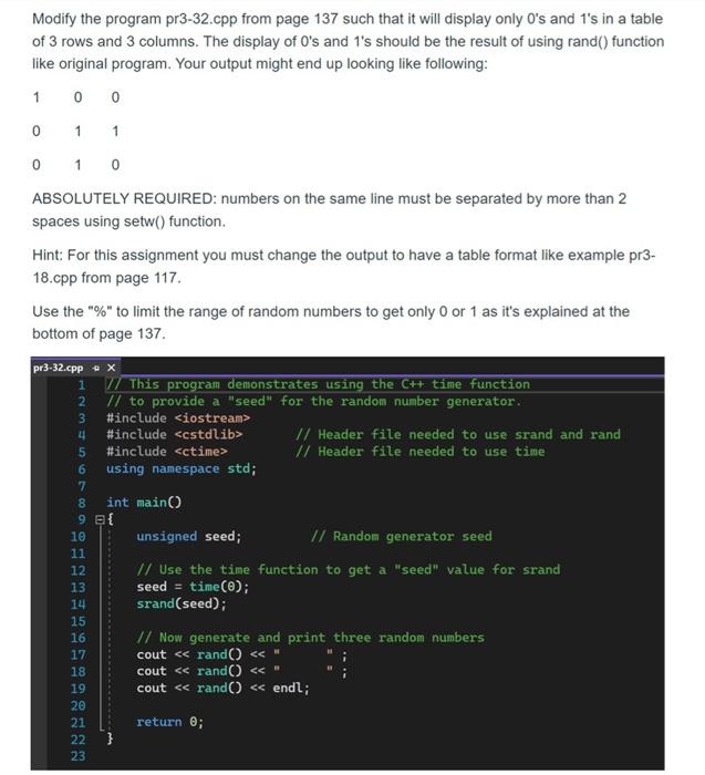 Solved Modify the program pr3-32.cpp from page 137 such that | Chegg.com