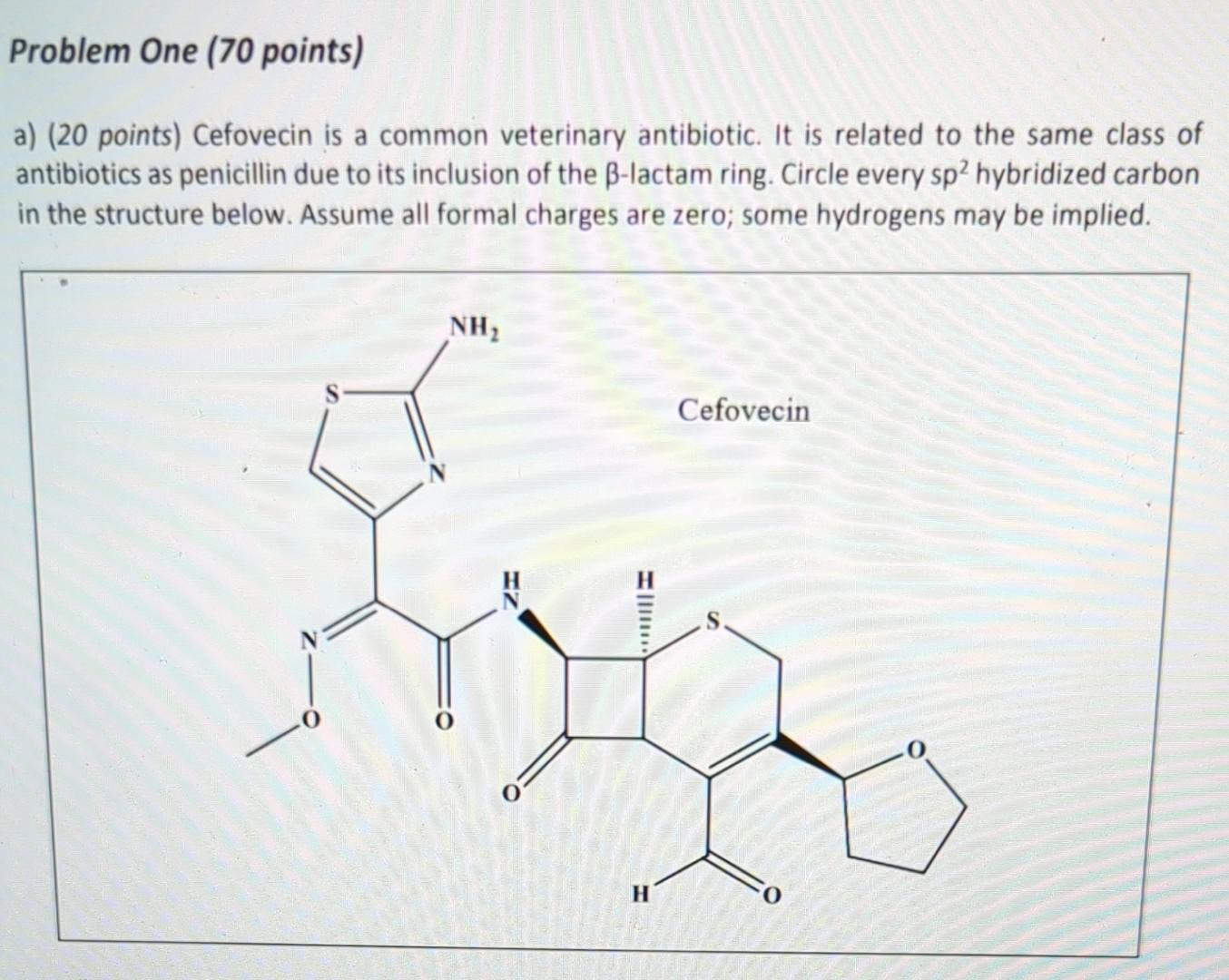 Solved a) (20 points) Cefovecin is a common veterinary | Chegg.com
