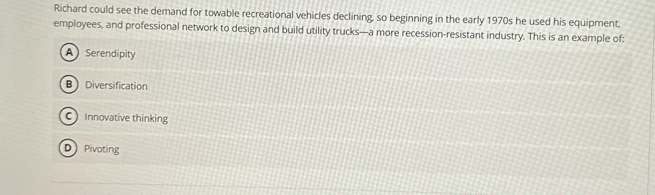Solved Richard could see the demand for towable recreational | Chegg.com