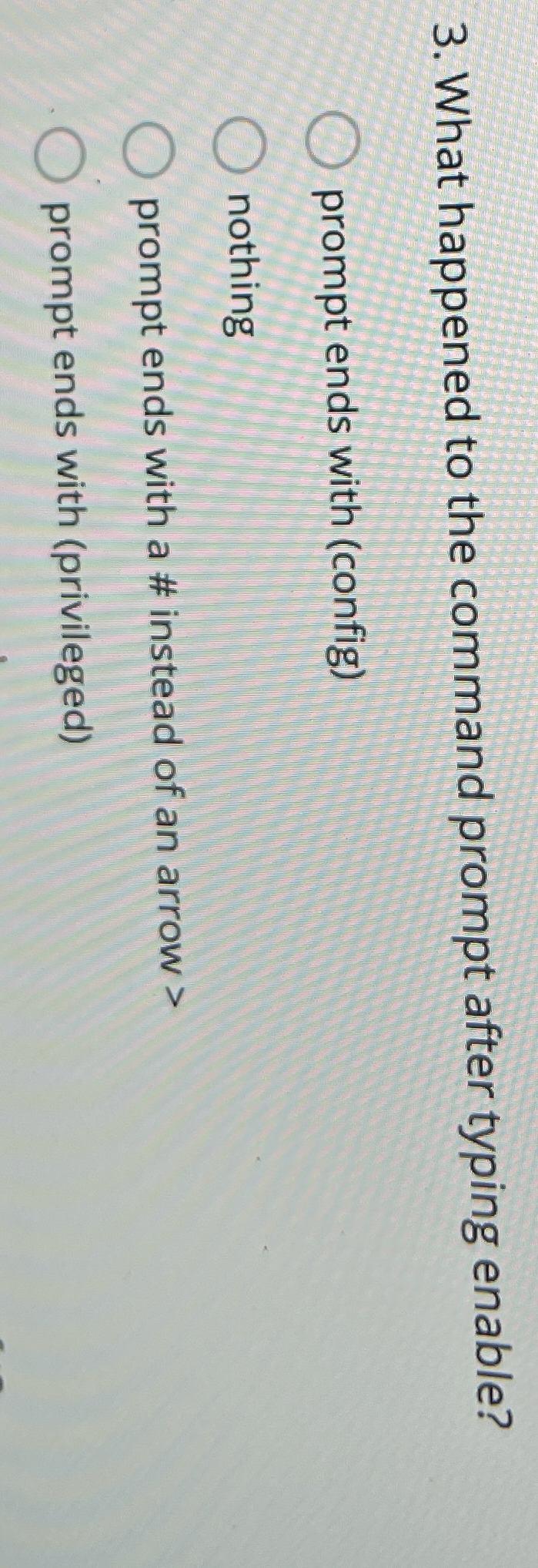 Solved What happened to the command prompt after typing | Chegg.com