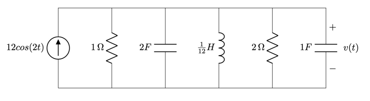 Solved Calculate v(t) ﻿for the circuit below. | Chegg.com