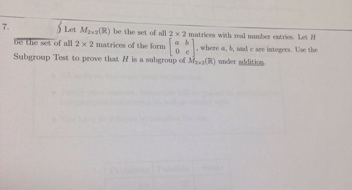 Solved Let M2x2(R) be the set of all 2 x 2 matrices with | Chegg.com