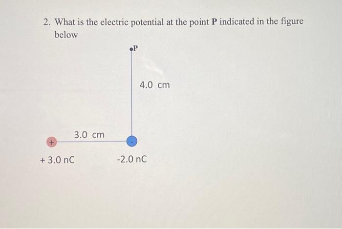 Solved 2. What is the electric potential at the point P | Chegg.com