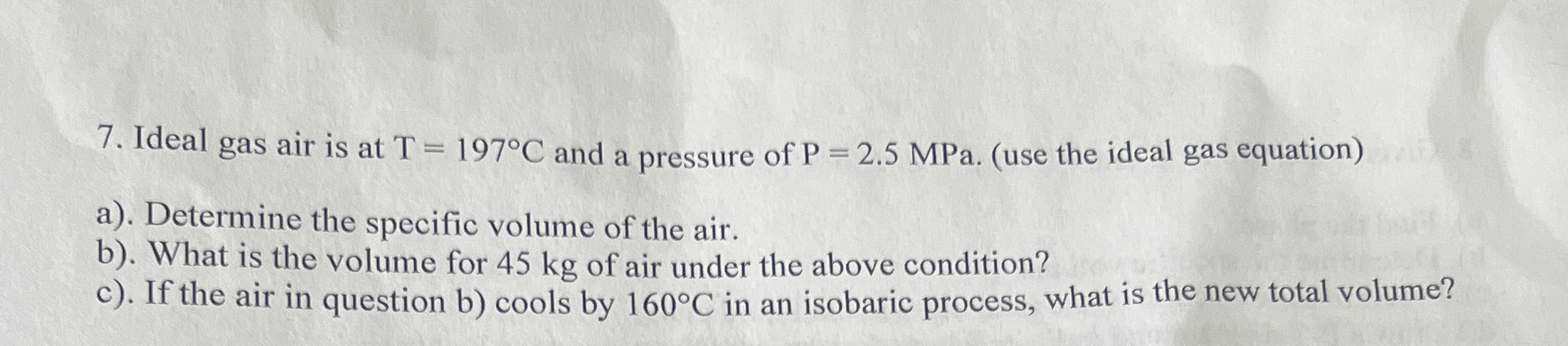 Solved Ideal gas air is at T=197°C ﻿and a pressure of | Chegg.com
