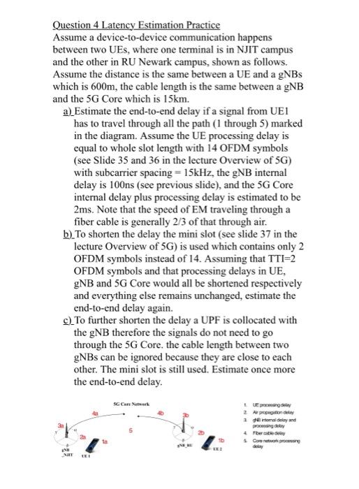 Solved Question 4 Latency Estimation Practice Assume a | Chegg.com