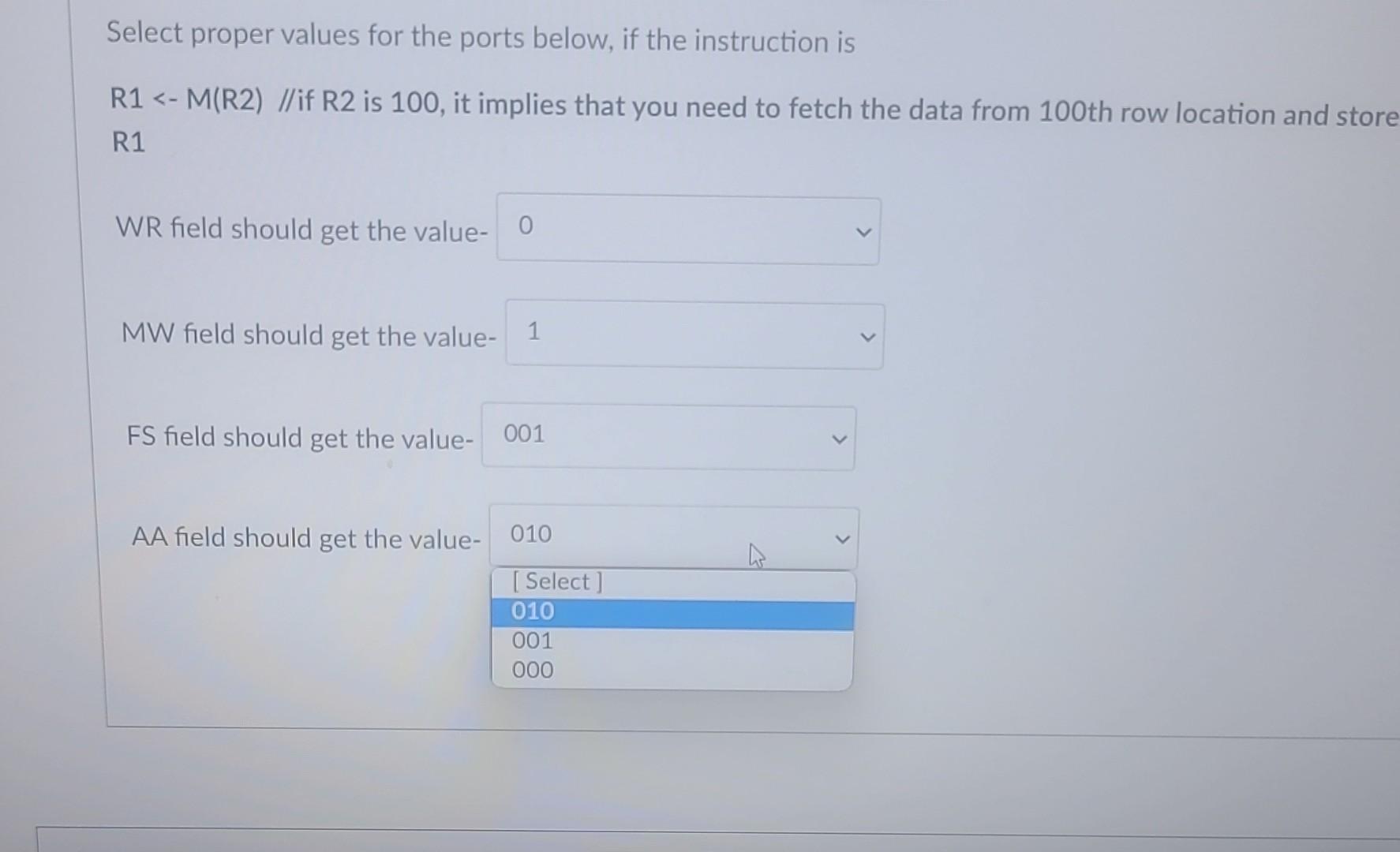 Datapath.png Select proper values for the ports | Chegg.com