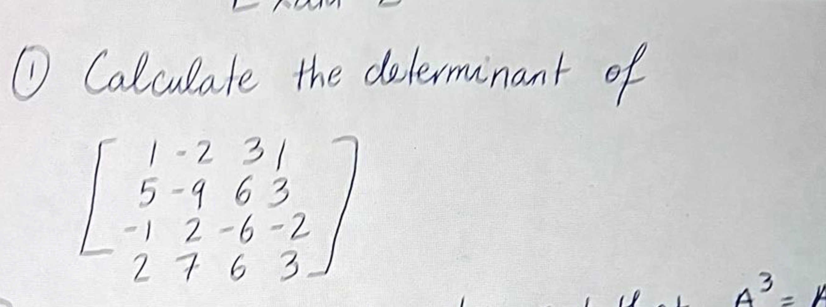 Solved (1) ﻿Calculate the determinant | Chegg.com