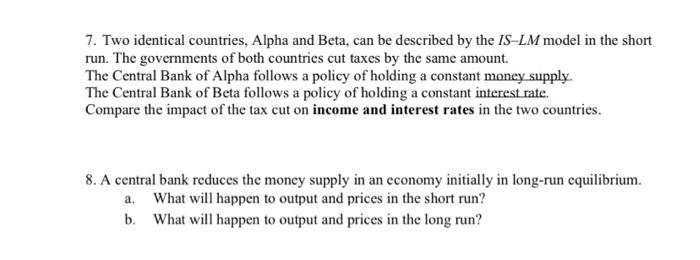 Solved 7. Two identical countries, Alpha and Beta, can be | Chegg.com