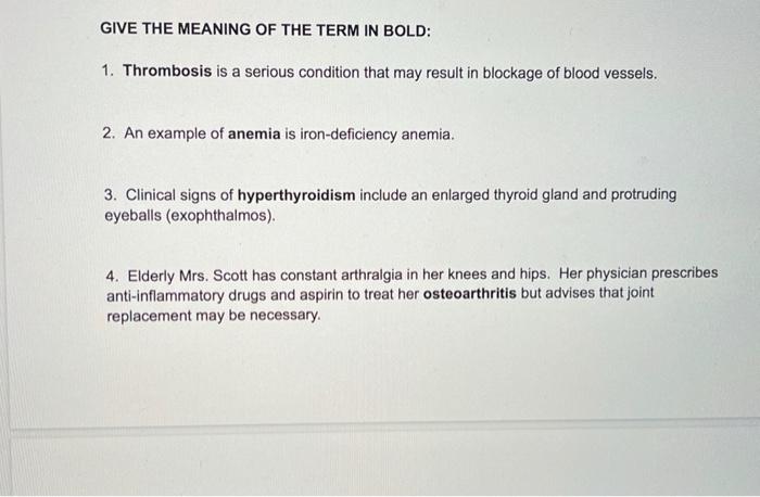 Solved GIVE THE MEANINGS OF THE FOLLOWING SUFFIXES: -cyte | Chegg.com