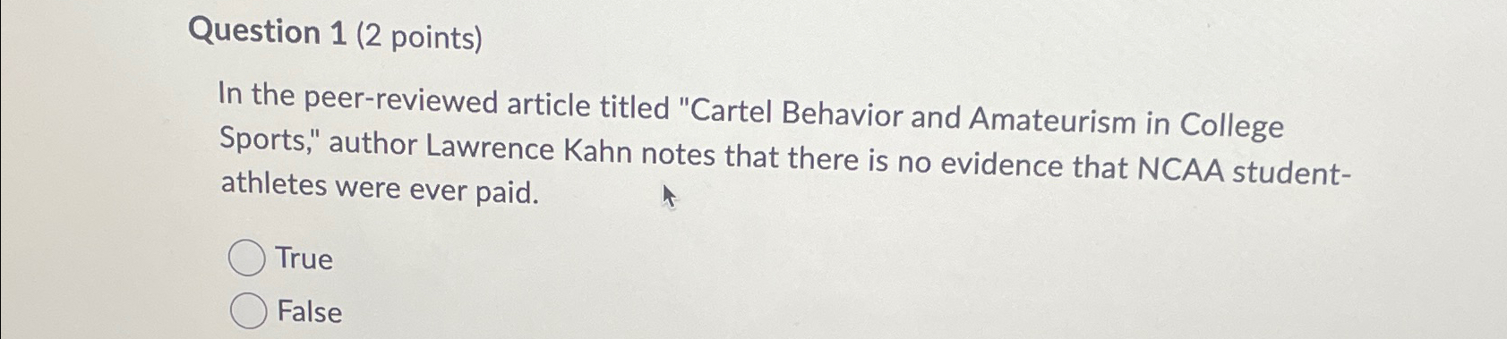 Solved Question 1 (2 ﻿points)In the peer-reviewed article | Chegg.com