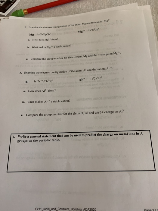 Solved IONIC and COVALENT BONDING LAB ACTIVITY, PROCEDURE | Chegg.com
