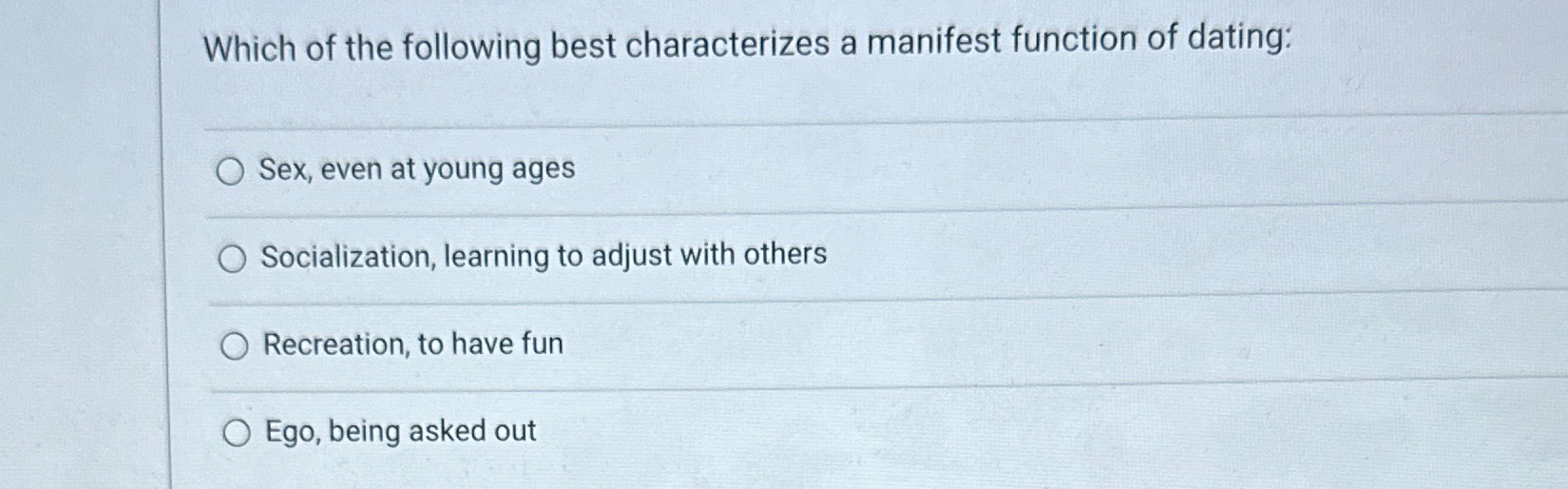 Solved Which of the following best characterizes a manifest | Chegg.com