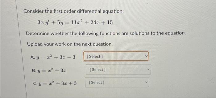 Solved Consider the first order differential equation: | Chegg.com